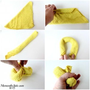 How to Make Washcloth Bunnies to Hold Easter Eggs