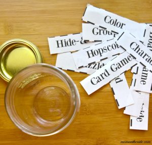 After School Activity Jar for Snack Time to Help You Unwind