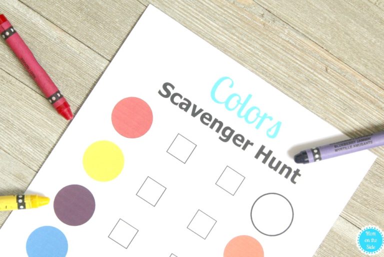 Printable Colors Scavenger Hunt for Kids | Mom on the Side
