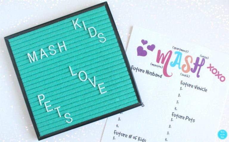 Printable MASH Game for Nostalgic 80's Fun | Mom on the Side