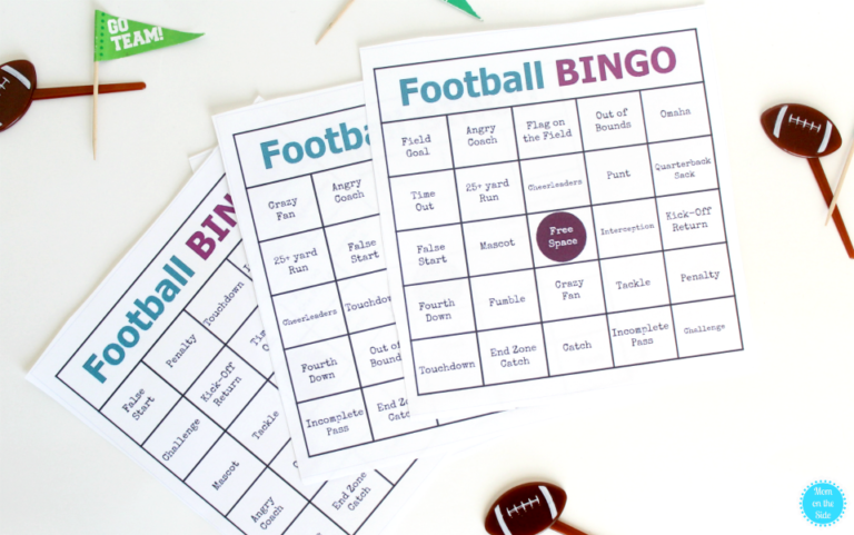 Football Game Party Must Haves + Free Football Bingo Printable