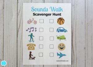 Sounds Walk Scavenger Hunt - Free Printable