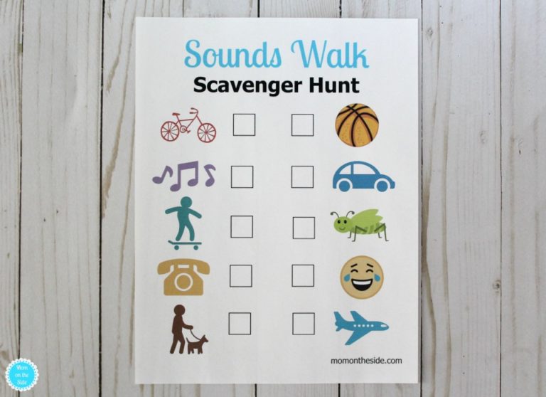 Sounds Walk Scavenger Hunt - Free Printable
