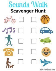 Sounds Walk Scavenger Hunt - Free Printable