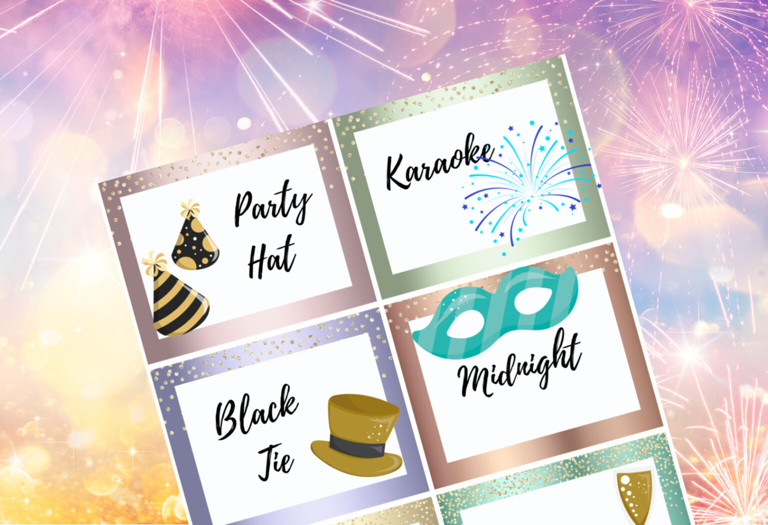 New Years Charades - Free Printable Game Cards