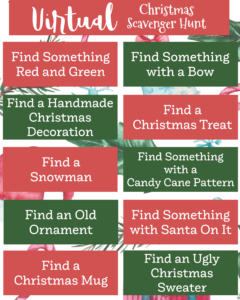 Virtual Christmas Scavenger Hunt - Free Printable Clues