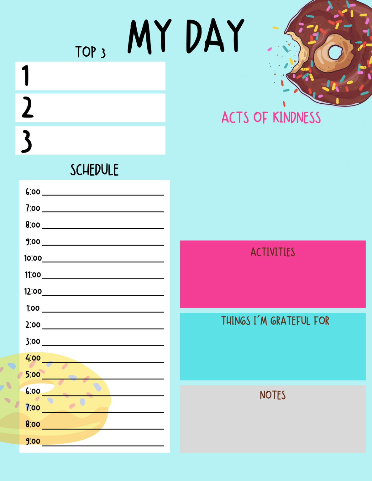 Free Printable Kids Planner - Fun Pages to Help Kids Get Organized