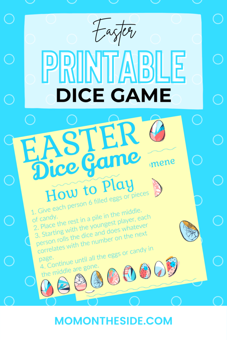 Easter Dice Game for Kids - Instant Fun with Free Printable