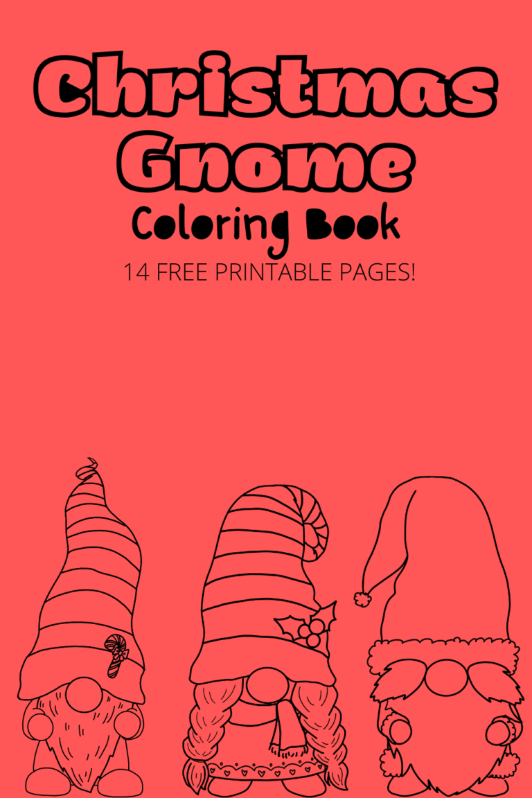 Free Christmas Gnome Coloring Book - 14 Pages!