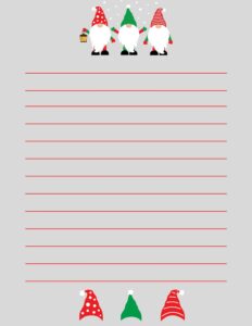 Free Printable Christmas Gnome Stationery - 3 Designs!