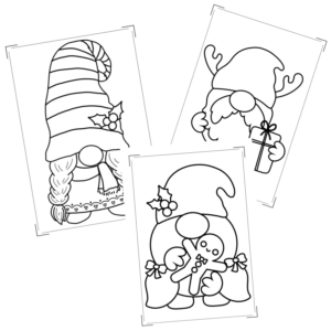Free Christmas Gnome Coloring Book - 14 Pages!