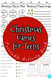 Christmas Games for Teens - Free 10 Page Activity Book
