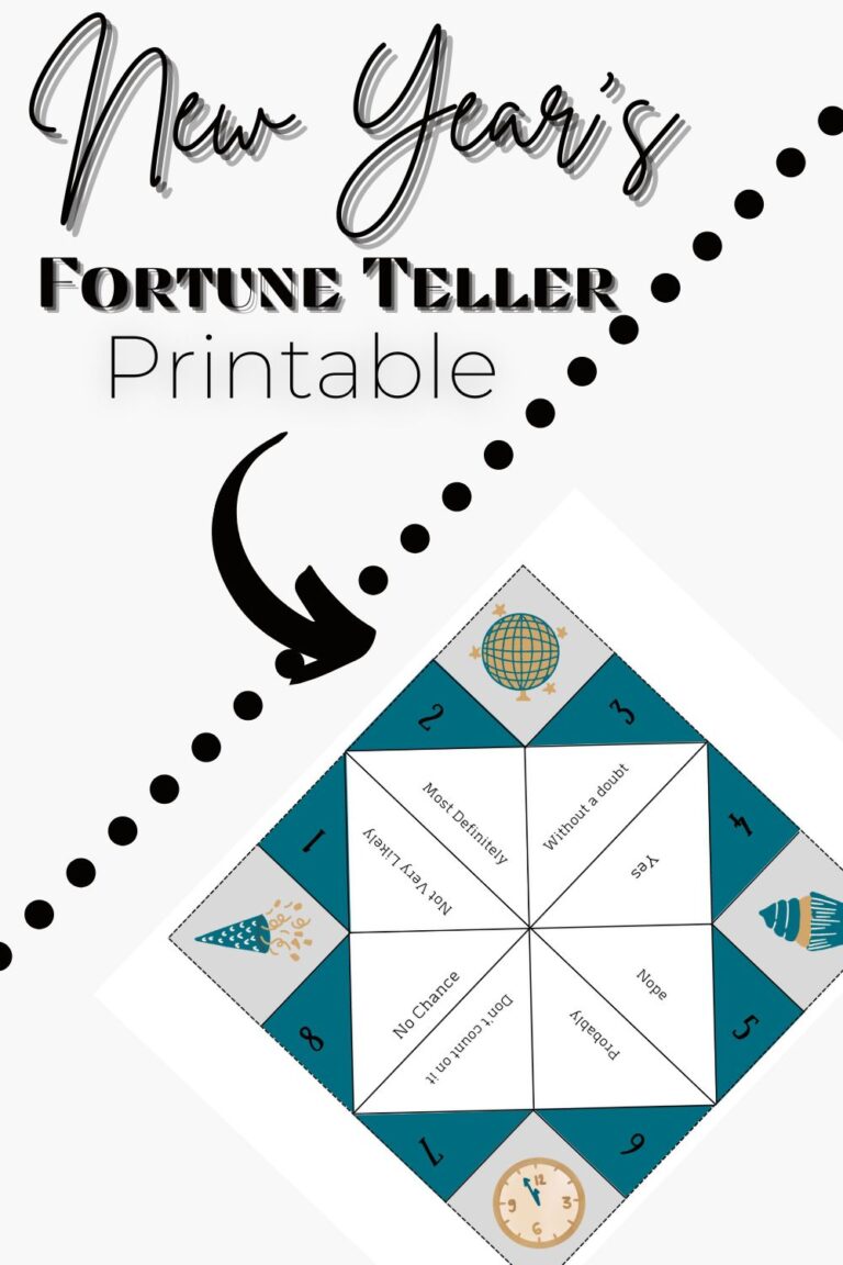 New Year's Fortune Teller Printable
