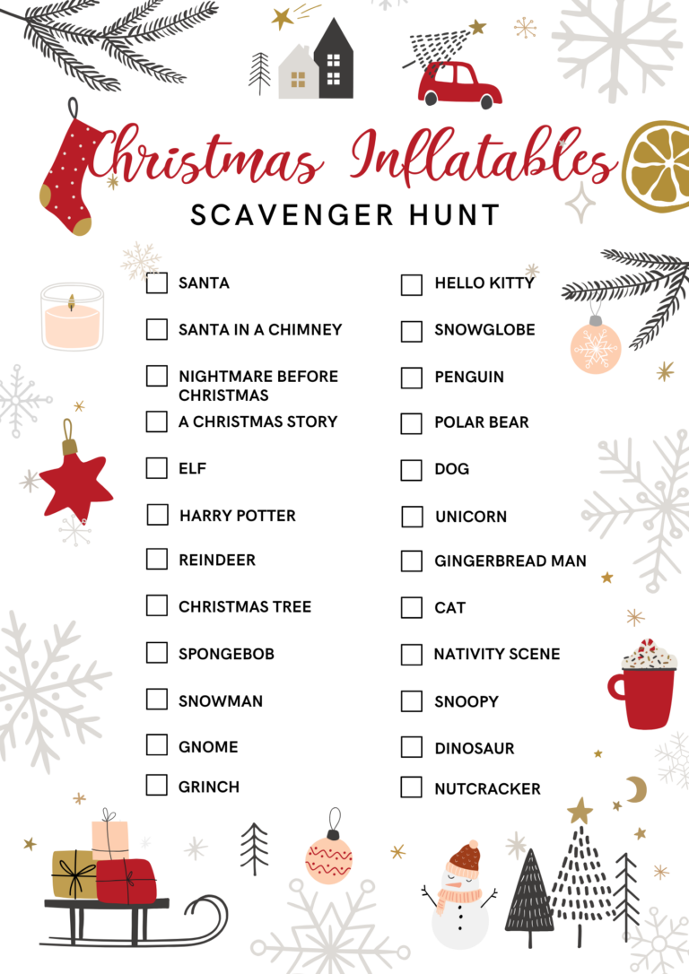 Mega Christmas Scavenger Hunt - Free Printable