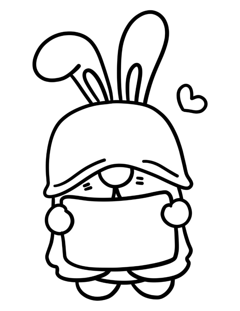 Easter Gnome Coloring Pages