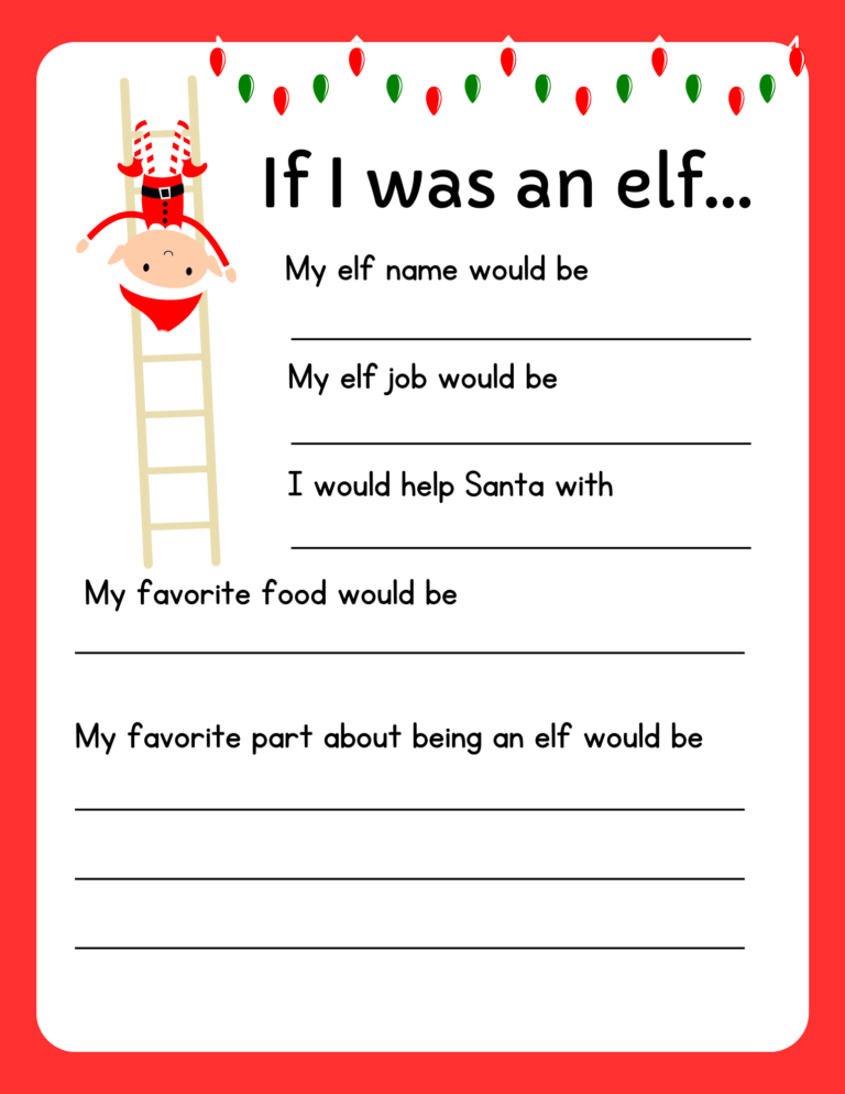 Free Printable Elf on the Shelf Activity Book - 9 Free Pages