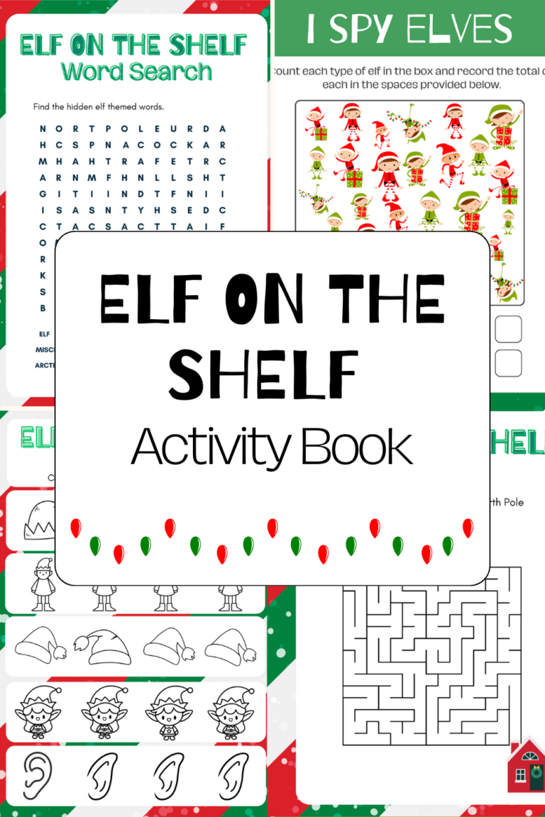 Free Printable Elf on the Shelf Activity Book - 9 Free Pages