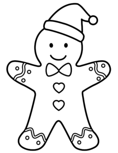Gingerbread Christmas Coloring Pages - Free Printables