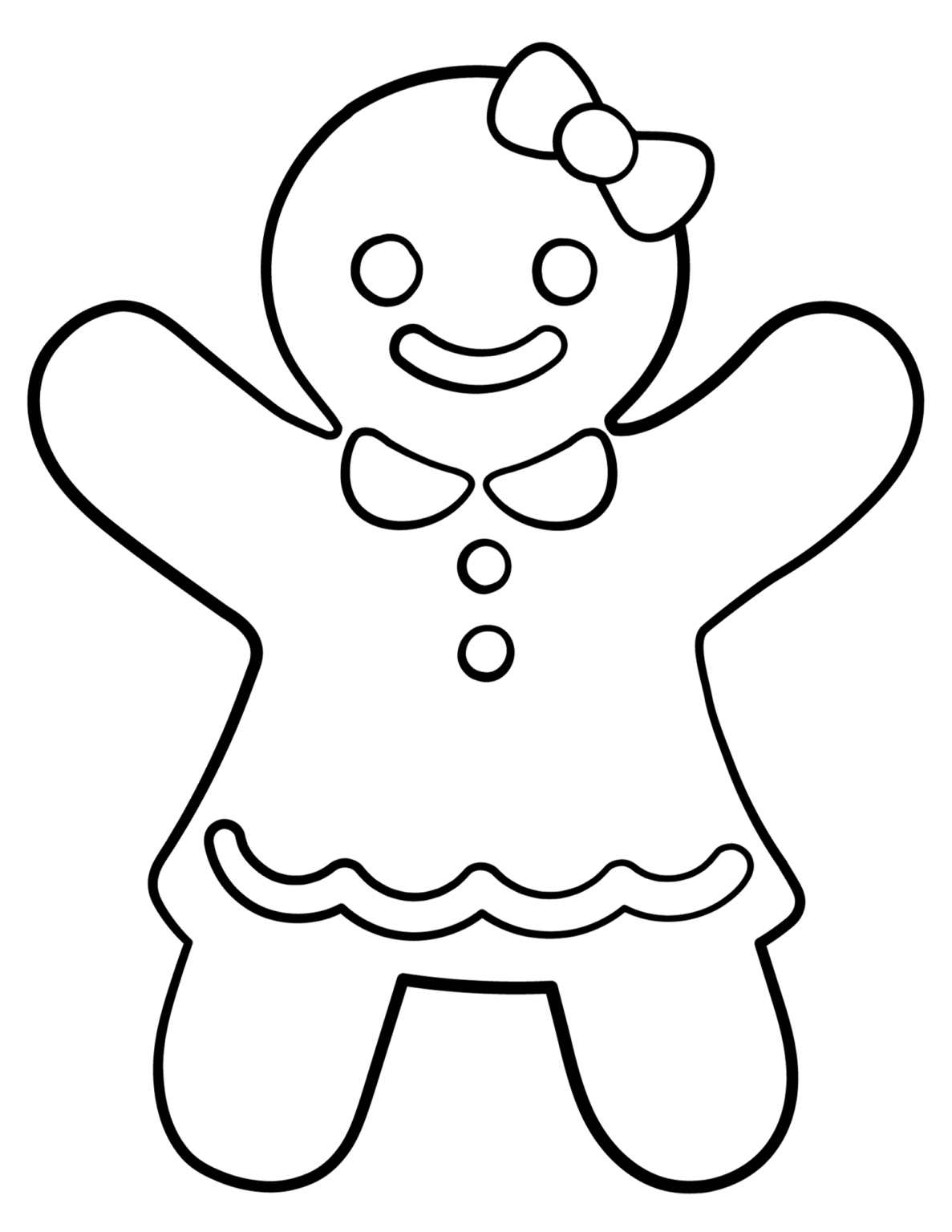 Gingerbread Christmas Coloring Pages - Free Printables