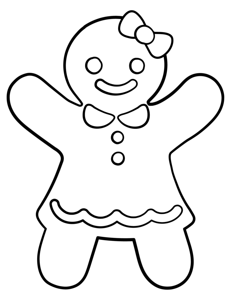 Gingerbread Christmas Coloring Pages - Free Printables