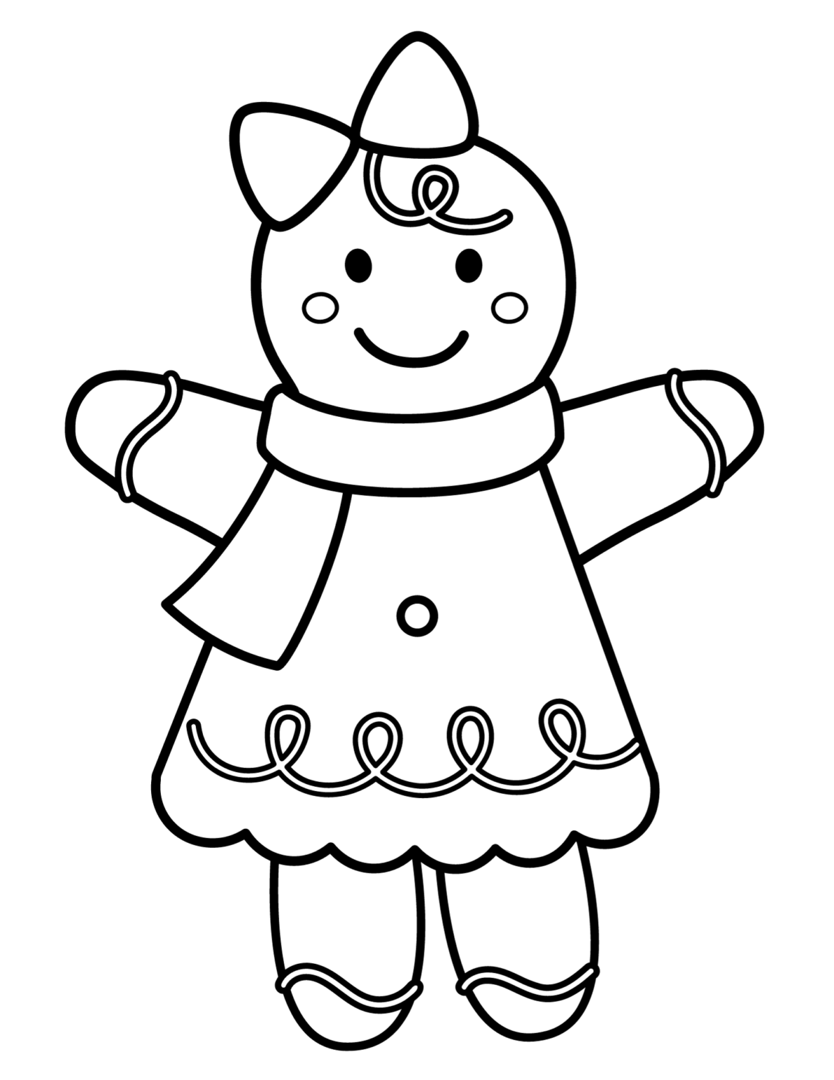 Gingerbread Christmas Coloring Pages - Free Printables
