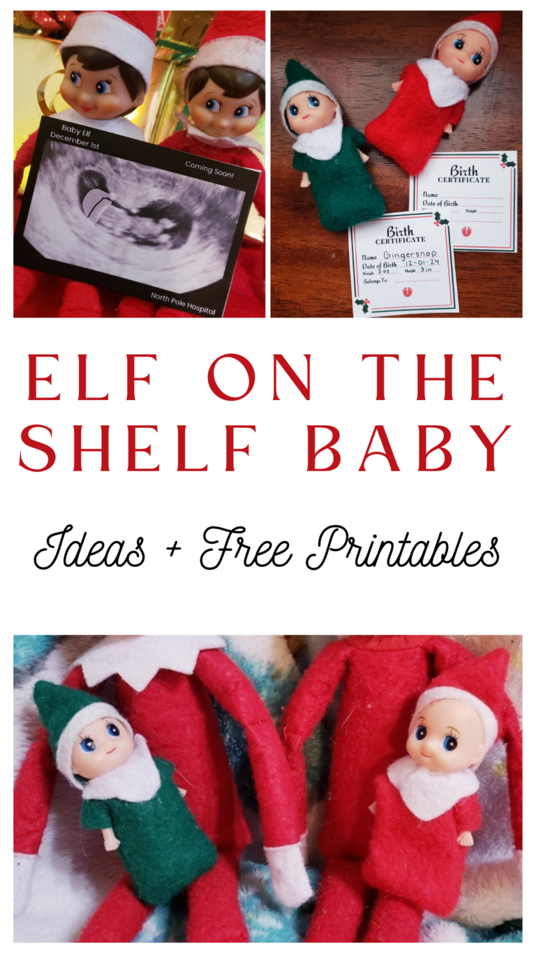 Elf on the Shelf Baby Ideas + 2 Free Printables
